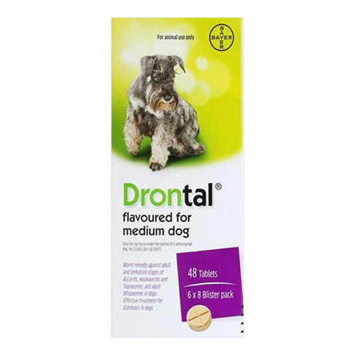 Buy Drontal Flavoured Tablets for Medium Dogs